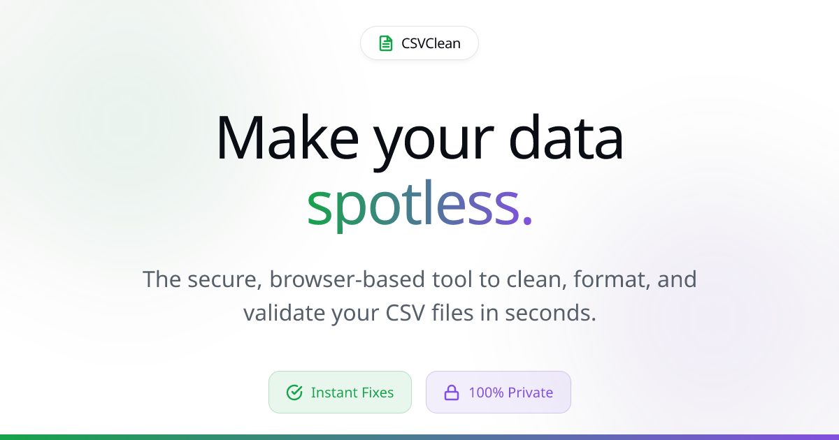 CSV Cleaner Online - Remove Duplicates & Clean Data Instantly | CSVClean